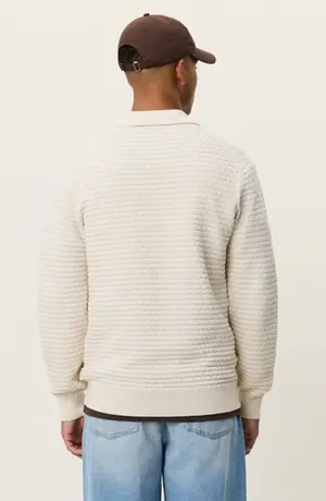 LES DEUX Billy Weave Long Sleeve Polo