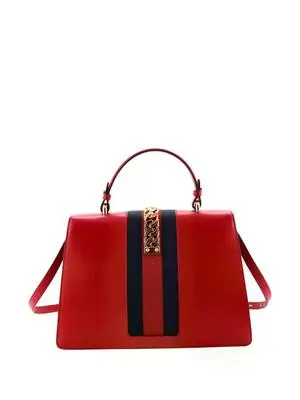 Gucci Sylvie Top Handle Medium Satchel - Red