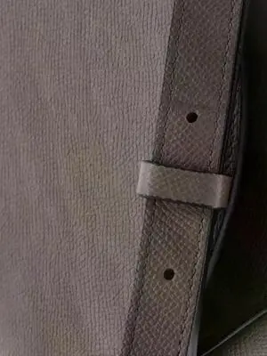 Celine Trotteur Grainy Leather Medium Crossbody Bag - Grey