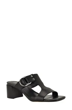 Calvin Klein Vevia Slide Sandal - Black Leather