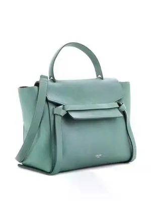 Celine Belt Bag Textured Leather Micro Satchel - Green