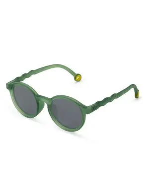 OLIVIO Youth Oval Sunglasses - Olive Green
