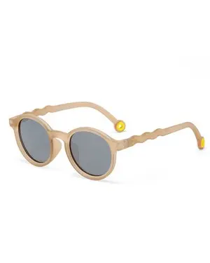 OLIVIO Youth Oval Sunglasses - Sand Beige