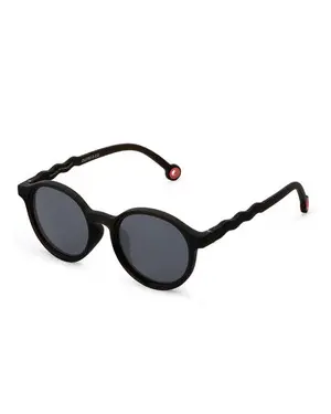 OLIVIO Youth Oval Sunglasses - Squid Black