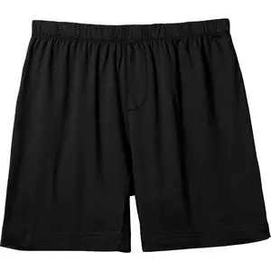 CITY THREADS USA-MADE Soft 100% Cotton Jersey Boxer Black
