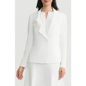 KASPER Ruffle Lapel Jacket