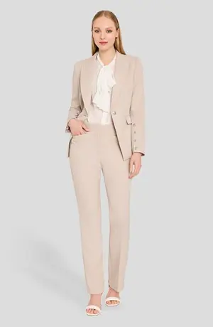TAHARI ASL Bell Bottom Trousers - Oatmeal