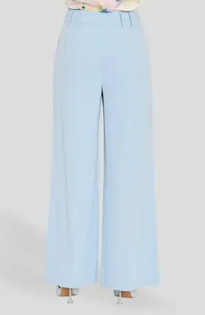 TAHARI ASL Pleated Wide Leg Trousers