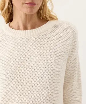 PACT Organic Cotton Shoreline Pullover Sweater - Cream
