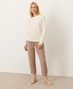 PACT Organic Cotton Shoreline Pullover Sweater - Cream