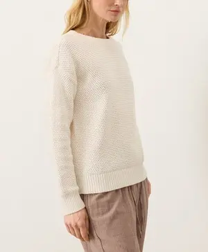 PACT Organic Cotton Shoreline Pullover Sweater - Cream