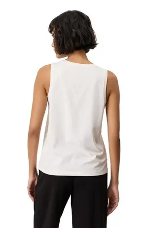 PACT Luxe Essential Scoop Neck Tank - Cream