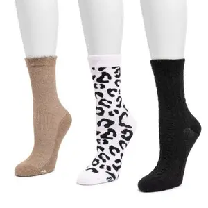 MUK LUKS Dream Step Crew Socks 3 Pair Pack - Neutral