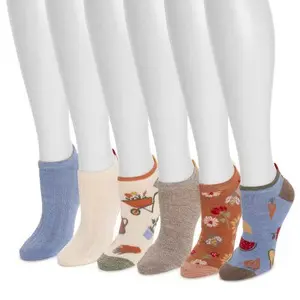 MUK LUKS 3d Tab Low Cut Socks 6 Pack