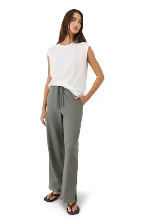 PACT Organic Cotton Featherweight Slub Relaxed Muscle Tee - White