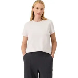 PACT Luxe Essential Organic Cotton Crewneck T-shirt - Cream