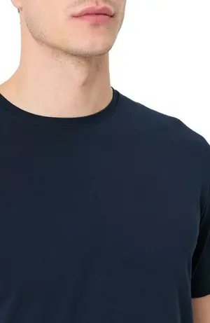 PACT Luxe Essential Classic Fit Crewneck Tee Made With Organic Cotton - Navy