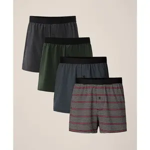 PACT Everyday Knit Boxer 4-pack Made With Organic Cotton - Everyday Stripe Bundle