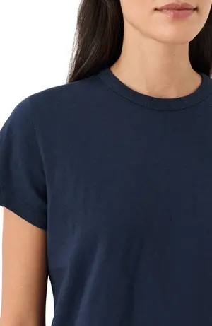PACT Organic Cotton Soft-slub Essential Crewneck Tee - Navy