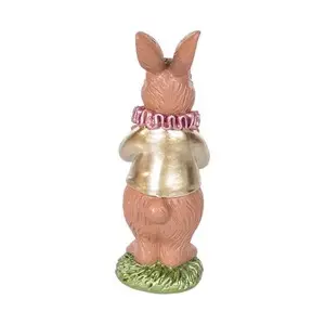 GALLERIE II Chocolate Polyresin Easter Rabbit Medium Figurine 6.42