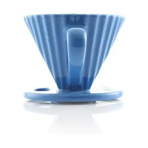 CHANTAL 8 Ounce Lotus Ceramic Pour Over Coffee Filter - Blue Cove