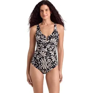 SHAPESOLVER Whitney V-wire Tankini Swimsuit Top - Palm Royale