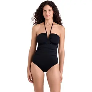 SHAPESOLVER Sutton V-wire Bandeau One-piece Swimsuit