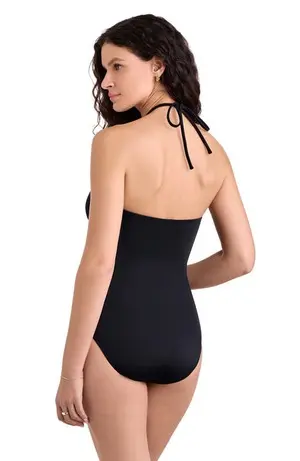 SHAPESOLVER Sutton V-wire Bandeau One-piece Swimsuit