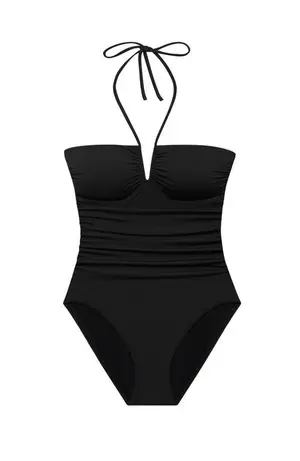 SHAPESOLVER Sutton V-wire Bandeau One-piece Swimsuit