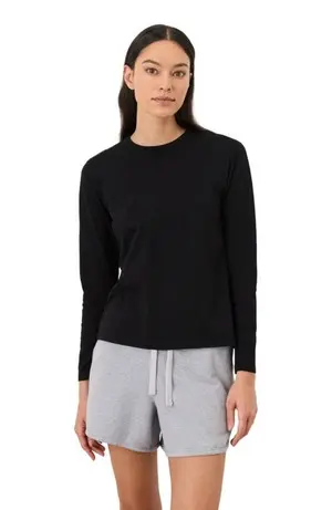 PACT Organic Cotton Soft-slub Essential Long Sleeve Tee - Black