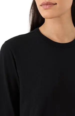 PACT Organic Cotton Soft-slub Essential Long Sleeve Tee - Black