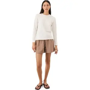 PACT Organic Cotton Soft-slub Essential Long Sleeve Tee - Cream