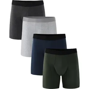 PACT Everyday Extended Boxer Brief 4-pack Made With Organic Cotton - Everyday Solid Bundle