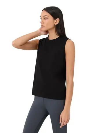 PACT Organic Cotton Soft-slub Essential Tank - Black