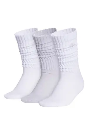 Adidas Originals Scrunch Crew Socks - White/grey/clear Onix Grey