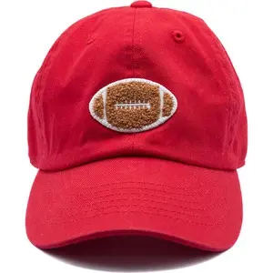 REY TO Z Terry Football Baseball Cap - Red