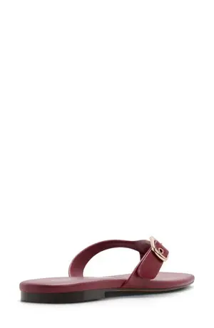 Aldo Leonnia Buckle Flip Flop - Medium Red