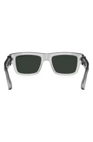 Dior Oblique S3i 52mm Mirrored Rectangular Sunglasses - Grey/other/smoke Mirror
