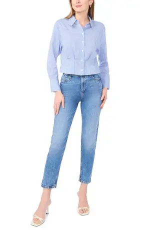 Vince Camuto Pleat Waist Button-up Shirt