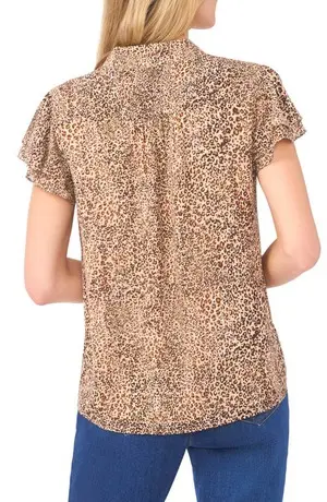 CECE DUPRAZ Leopard Print Chiffon Shirt