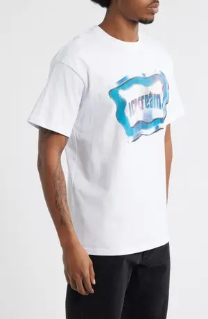 ICECREAM Chrome Logo Graphic T-shirt - Bleach White