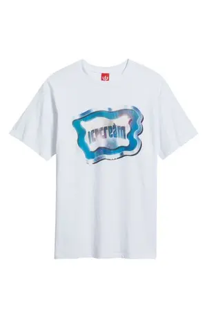 ICECREAM Chrome Logo Graphic T-shirt - Bleach White