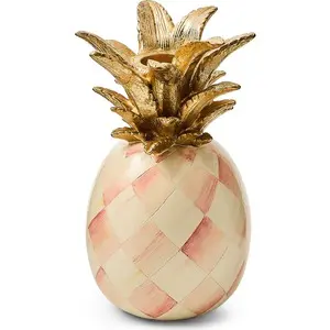 MACKENZIE-CHILDS Pineapple Candleholder - Rosy