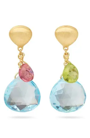 Marco Bicego Paradise Semiprecious Stones Drop Earrings - 18k Yellow Gold
