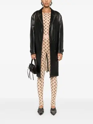 MARINE SERRE Moon Print Second Skin Top - Beige