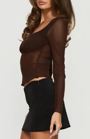 Princess Polly Victoire Mesh Long Sleeve Top