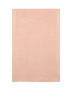 FERRAGAMO Gancini Silk And Wool Stole - Pink
