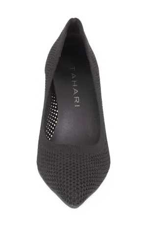 Tahari Pointed Toe Knit Pumps