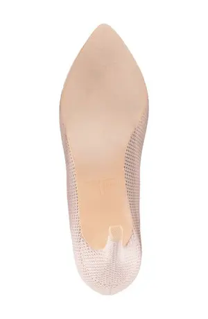 Tahari Pointed Cap Toe Pump - Natural