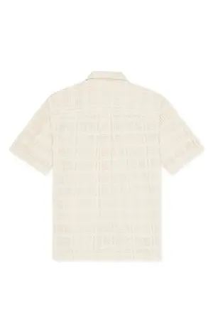 LES DEUX Charlie Short Sleeve Button-up Shirt - Ivory